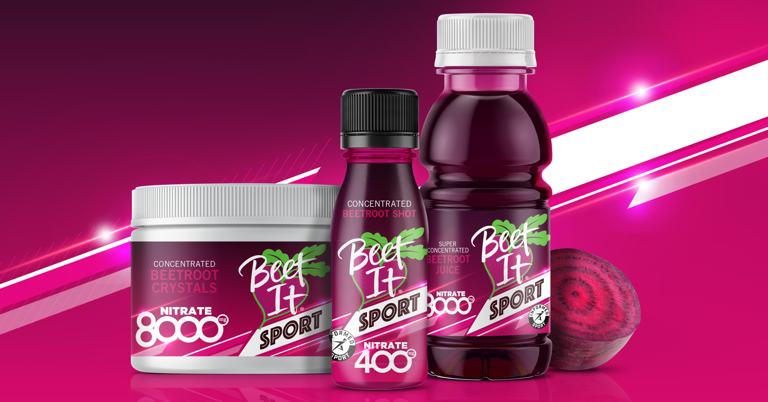 Sports packaging design for Beet it Sport